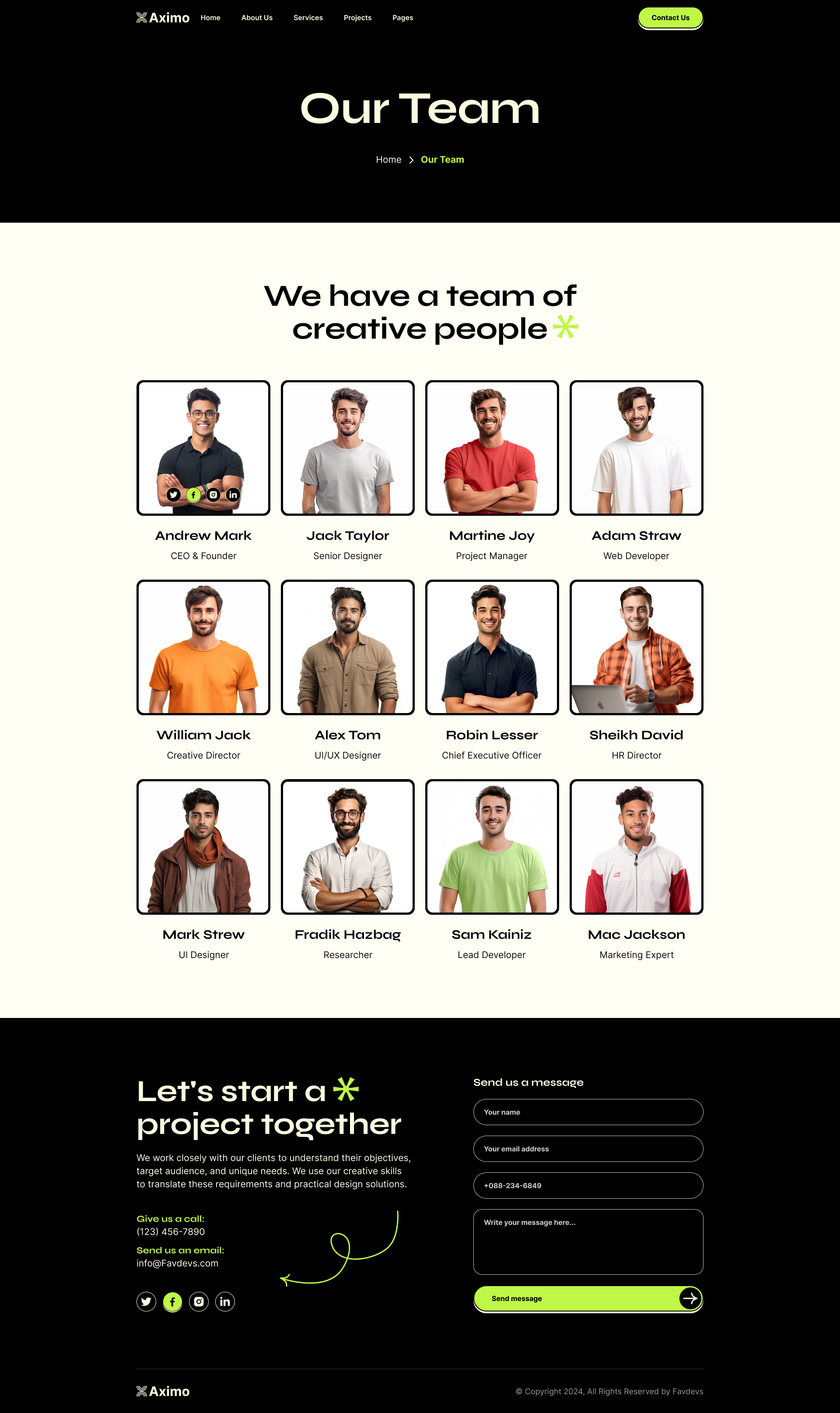 Aximo - Creative Agency Figma Template by FavDevs | ThemeForest