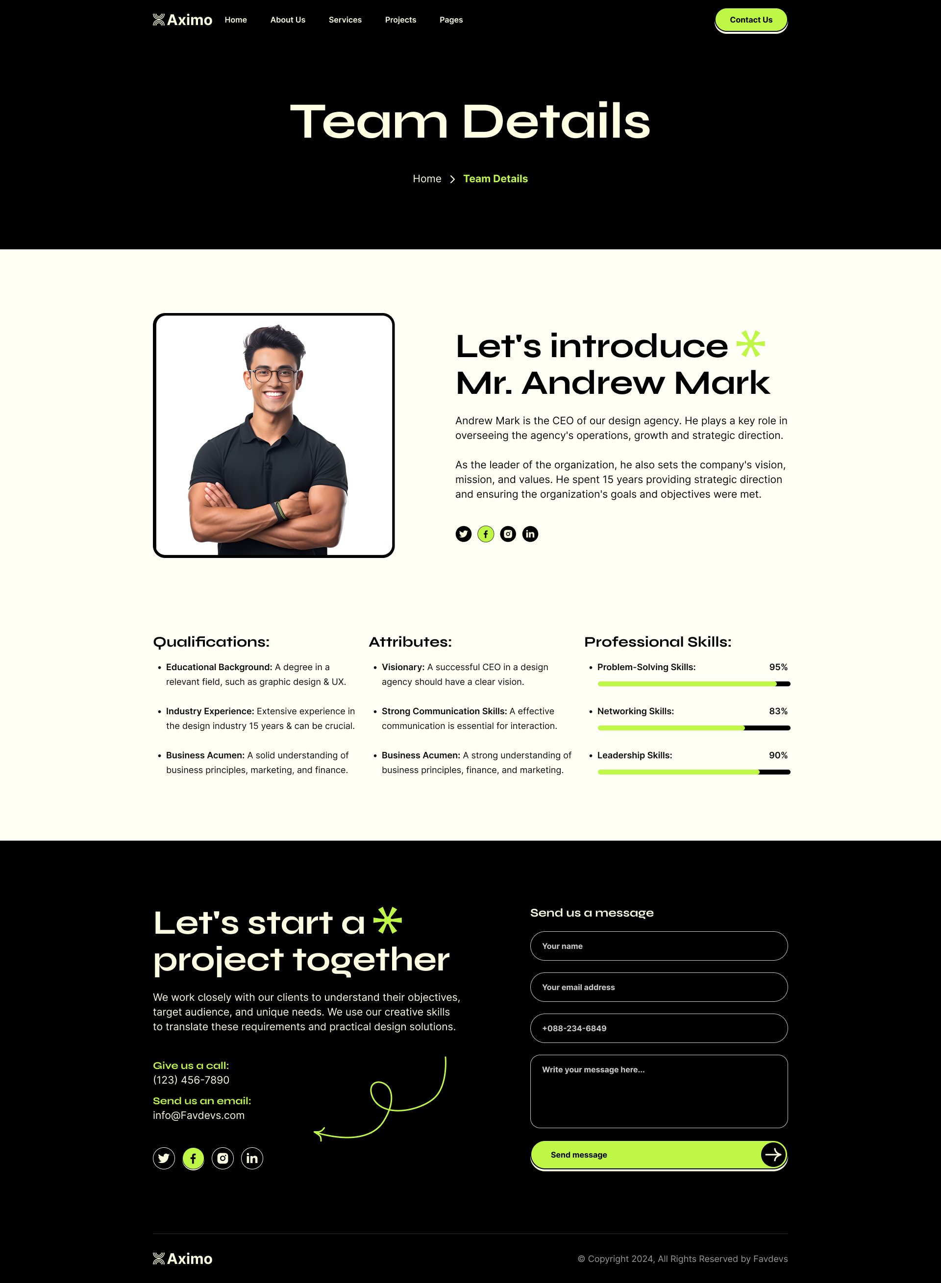 Aximo - Creative Agency Figma Template by FavDevs | ThemeForest