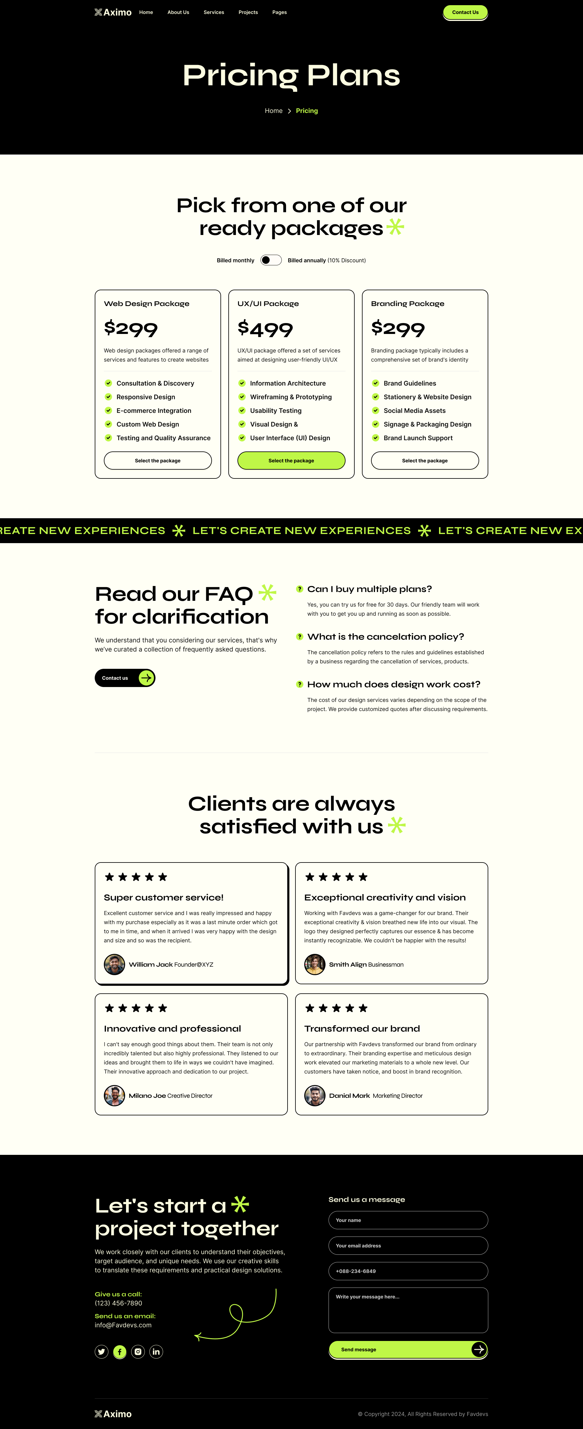 Aximo - Creative Agency Figma Template by FavDevs | ThemeForest