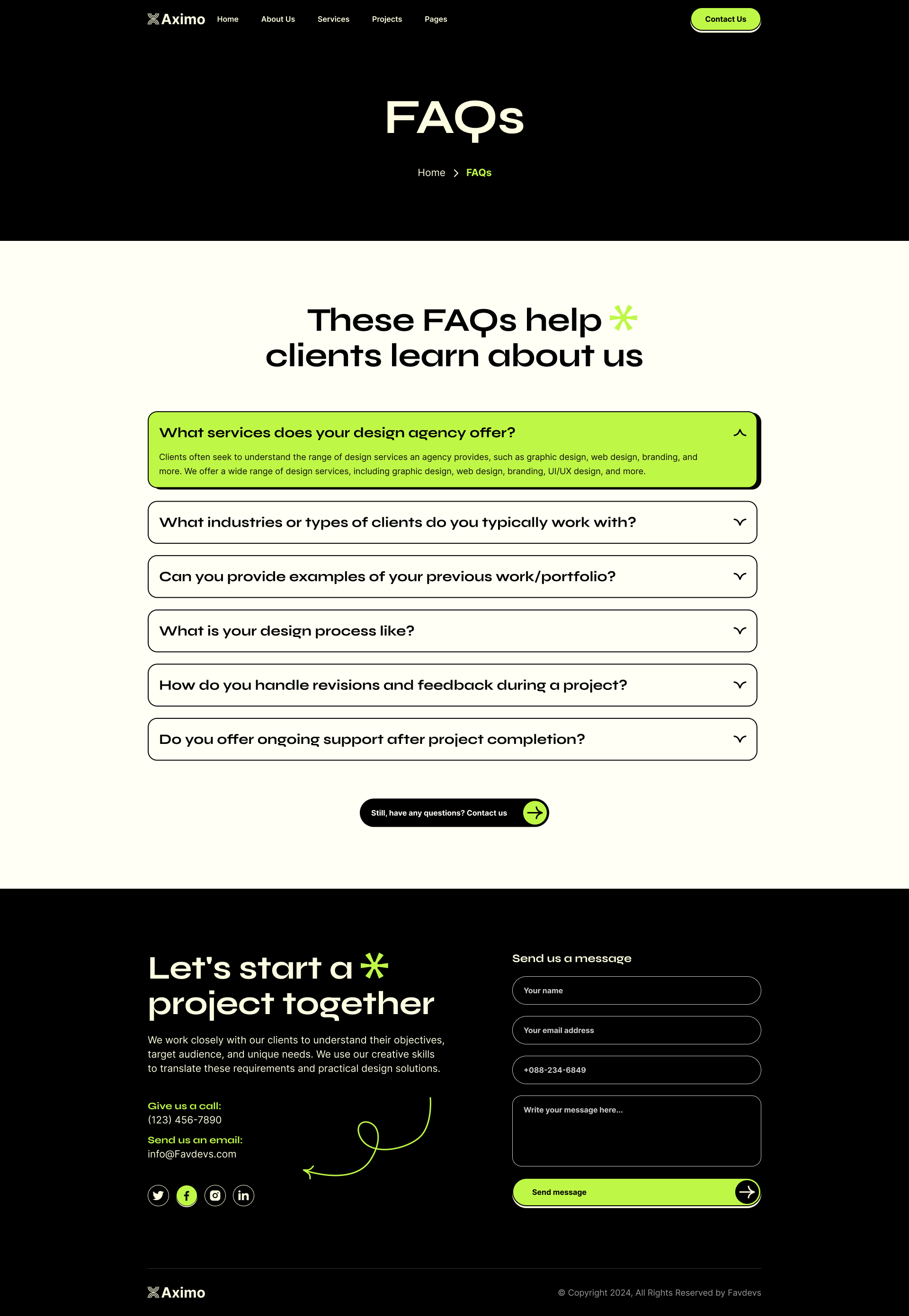 Aximo - Creative Agency Figma Template by FavDevs | ThemeForest