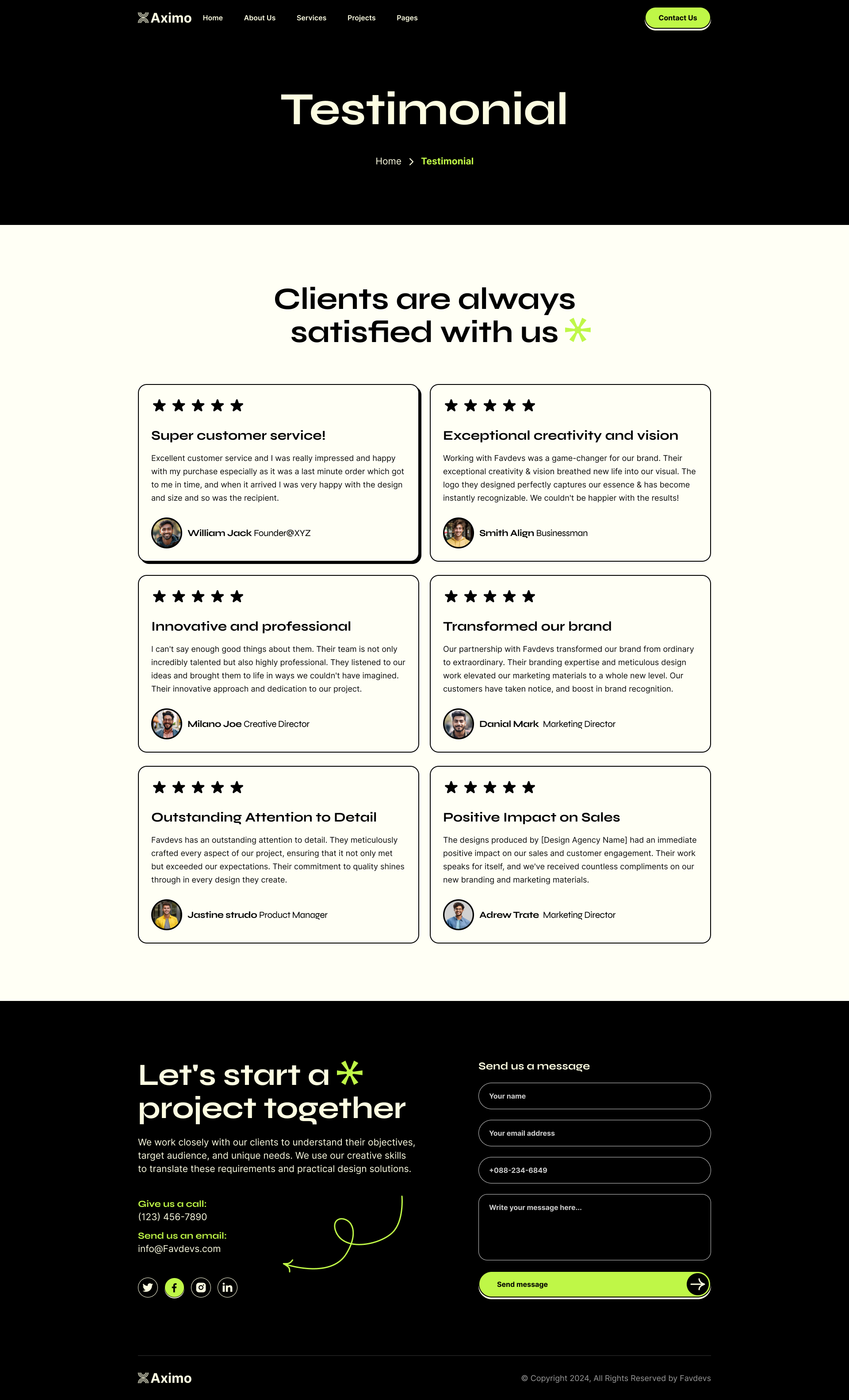 Aximo - Creative Agency Figma Template by FavDevs | ThemeForest