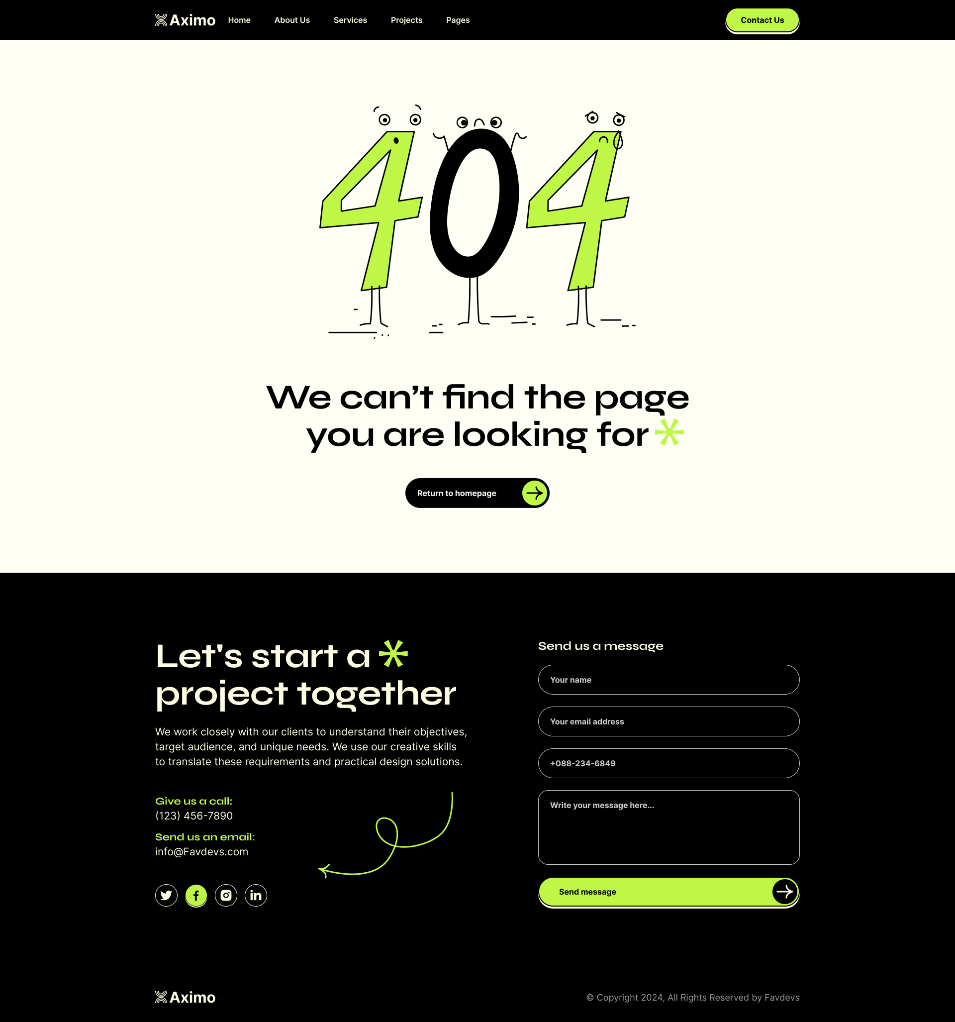 Aximo - Creative Agency Figma Template by FavDevs | ThemeForest