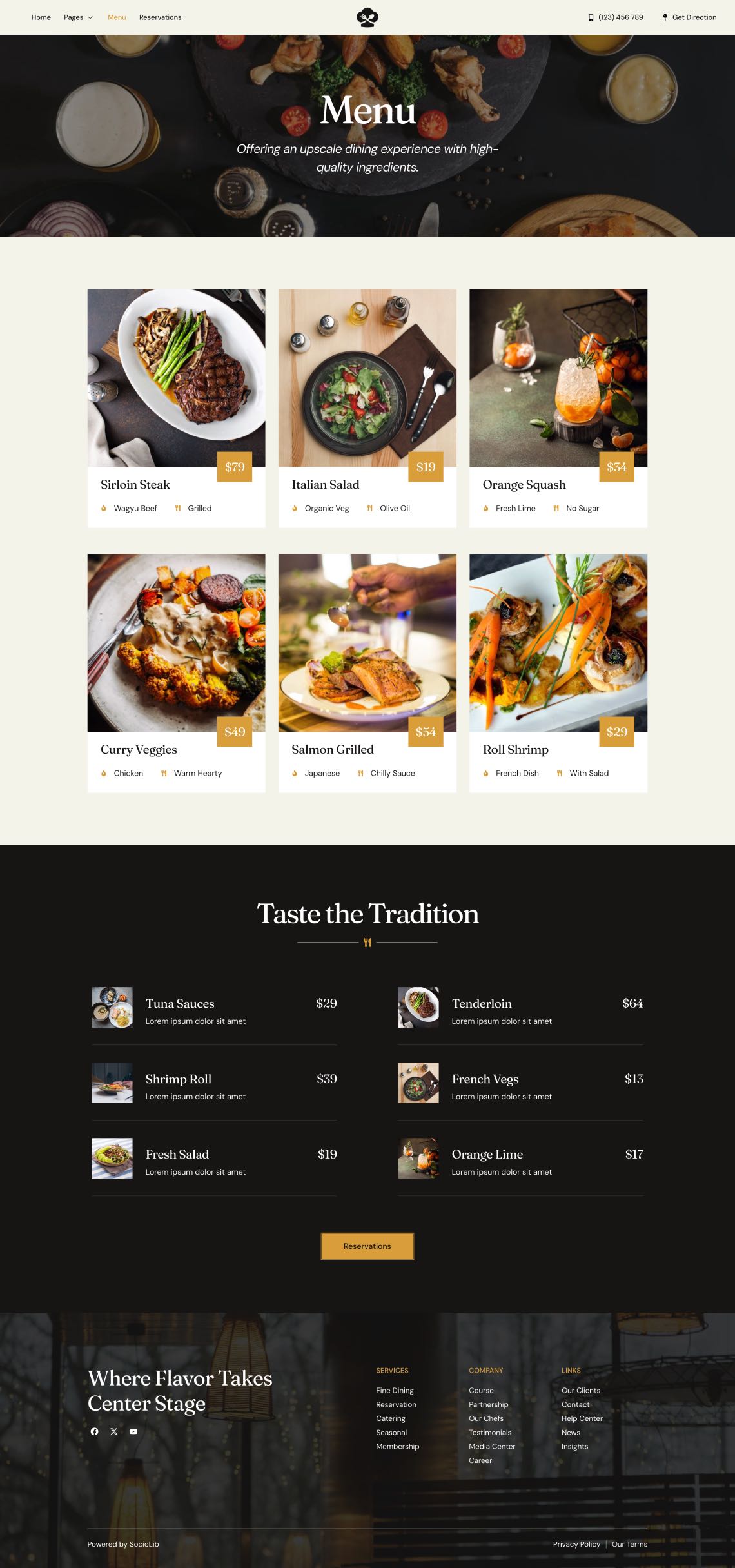Bistro - Restaurant & Catering Services Elementor Template Kit by sociolib