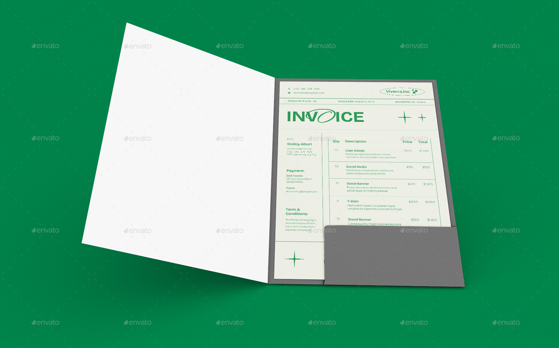 White Simple Invoice, Print Templates | GraphicRiver