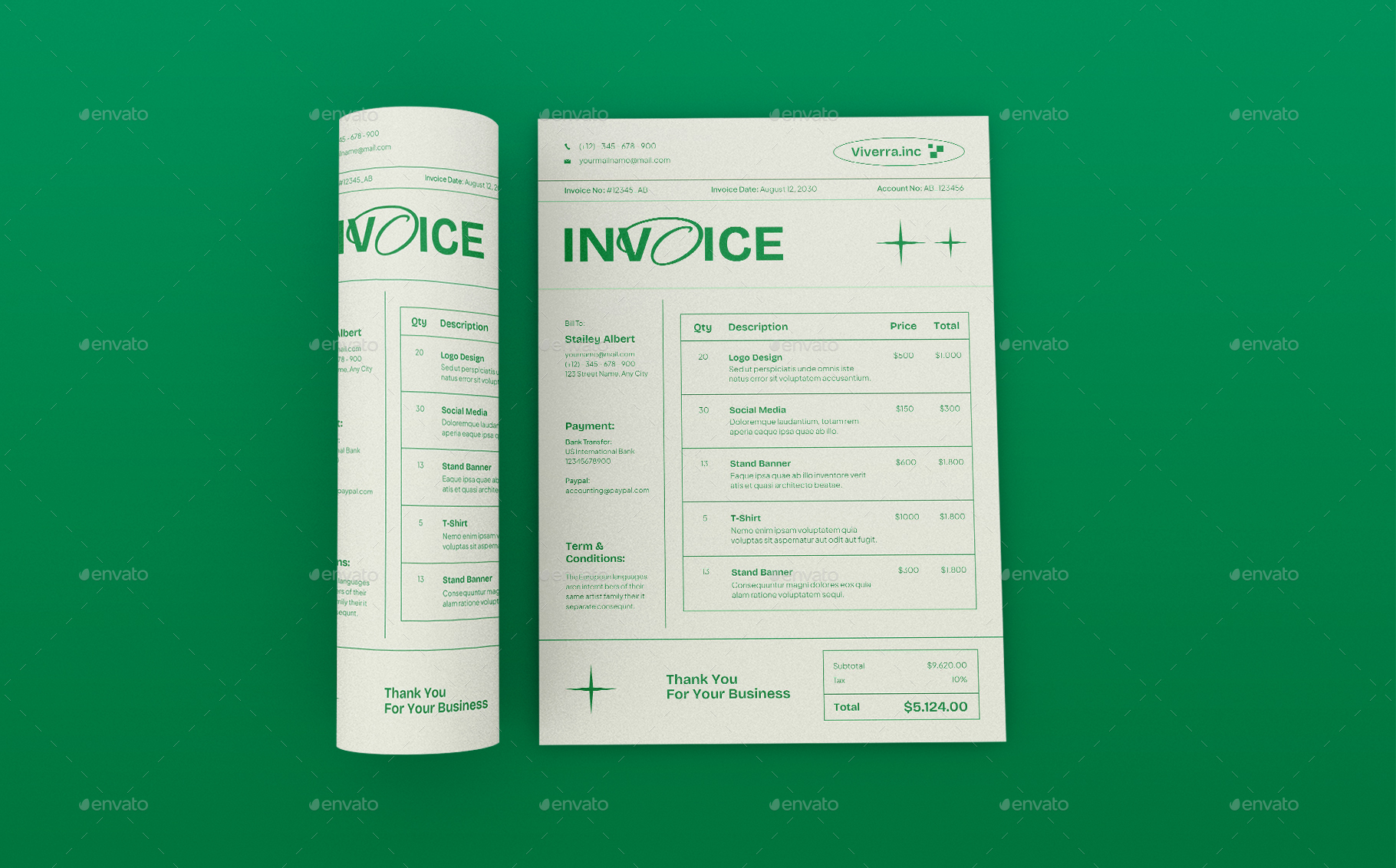 White Simple Invoice, Print Templates | GraphicRiver