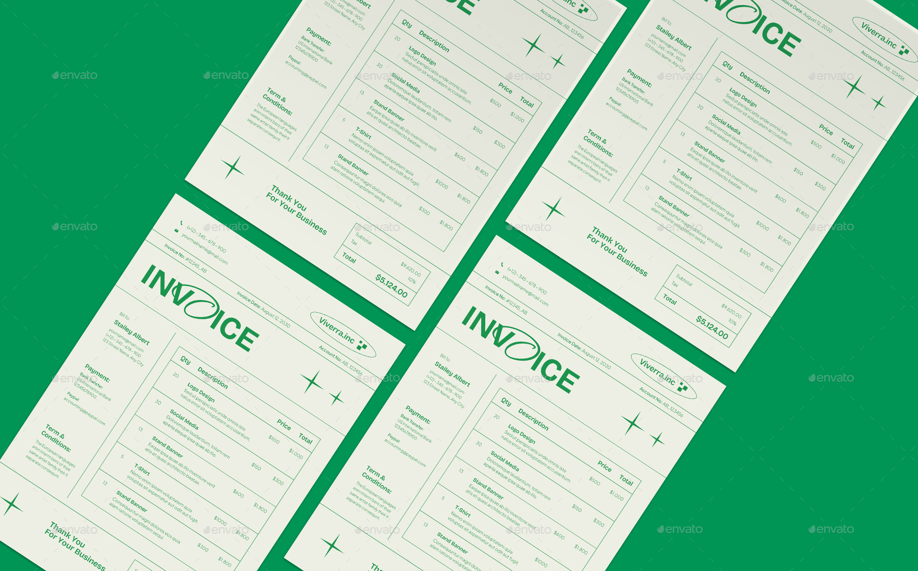 White Simple Invoice, Print Templates | GraphicRiver