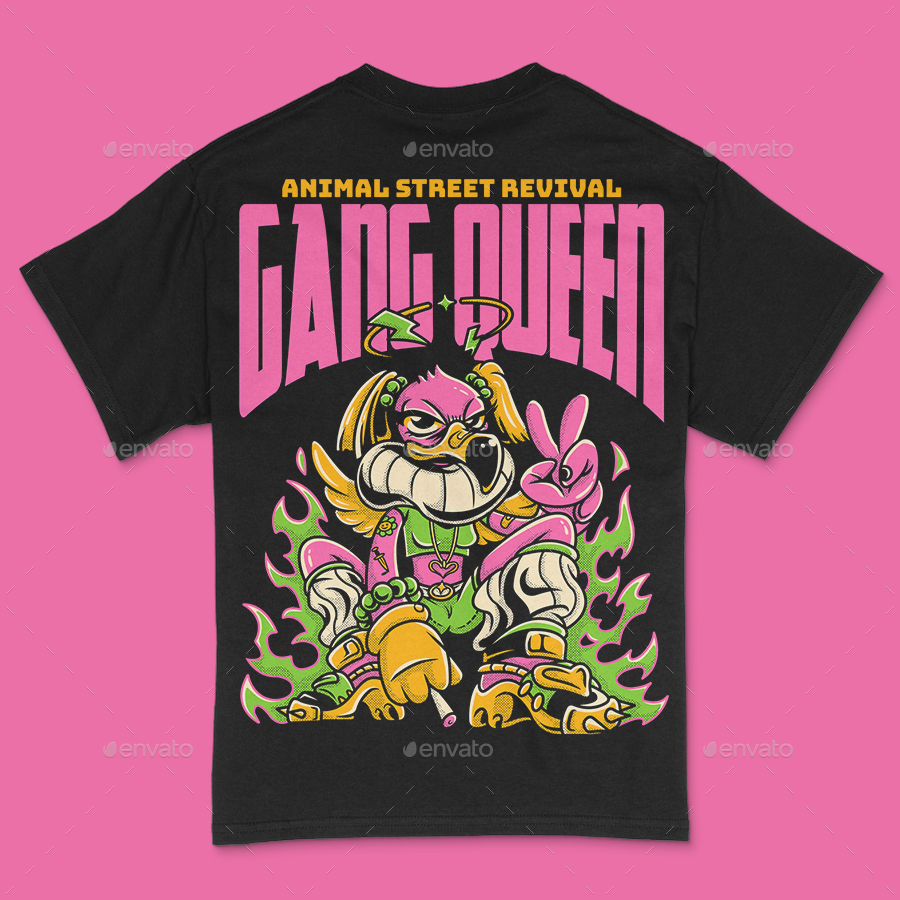 Gang Queen T-Shirt Design Template, T-Shirts | GraphicRiver