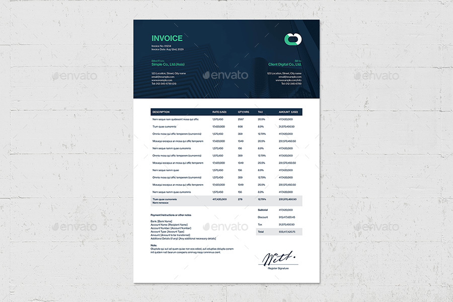Invoice, Print Templates | GraphicRiver