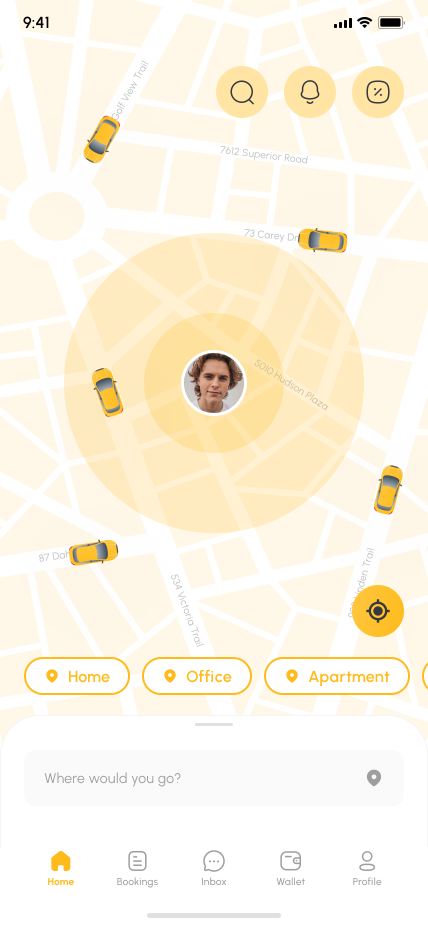 RideNow - Taxi Booking React Native Expo App Ui Kit by lalastudio12