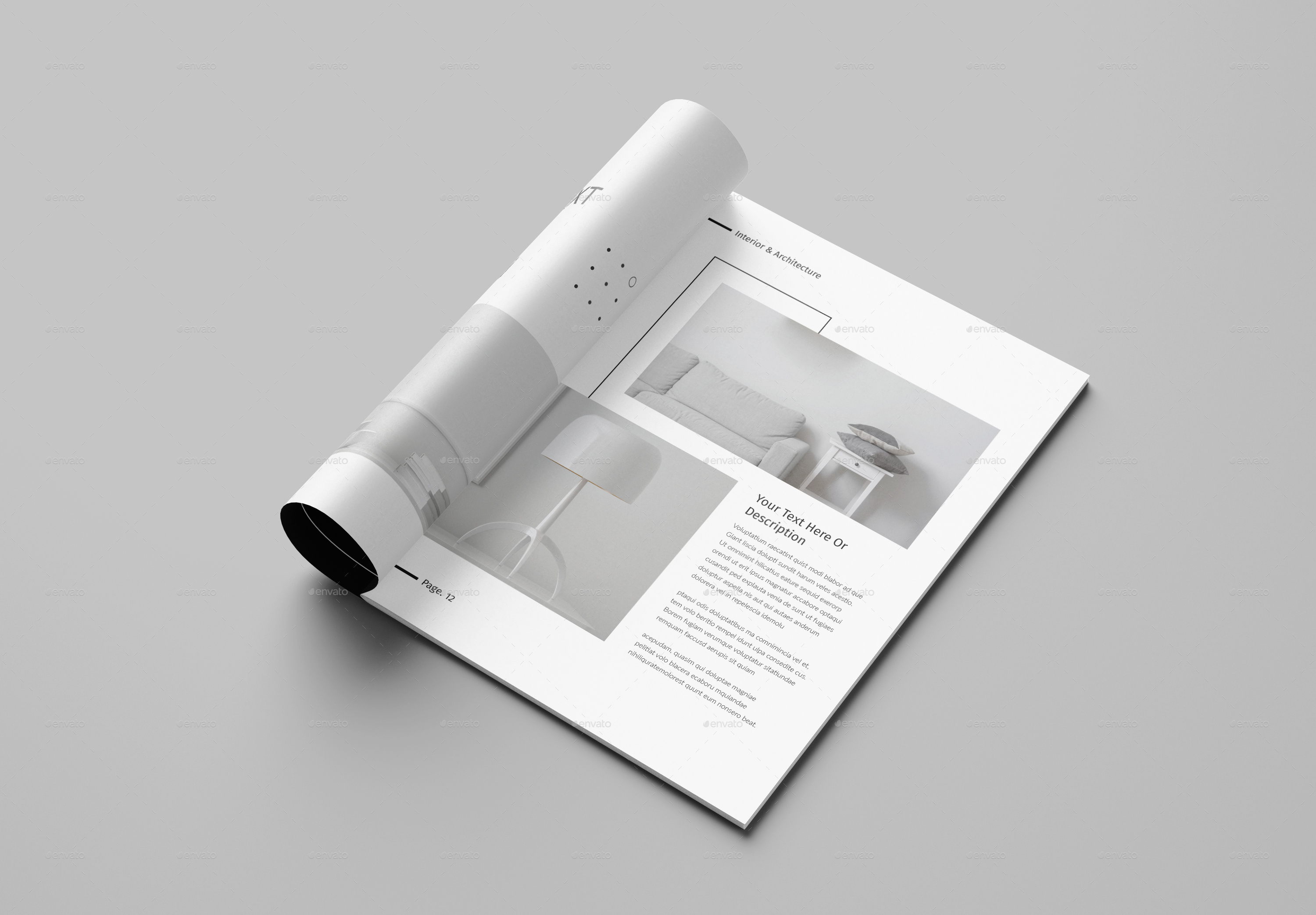 Modern Interior Design Portfolio Layout Template, Print Templates ...