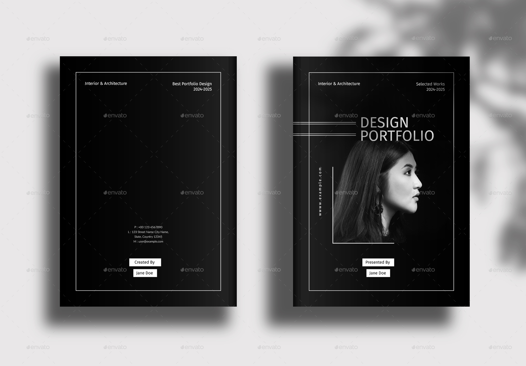 Modern Interior Design Portfolio Layout Template, Print Templates ...