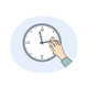Person Changing Time on Clock, Vectors | GraphicRiver