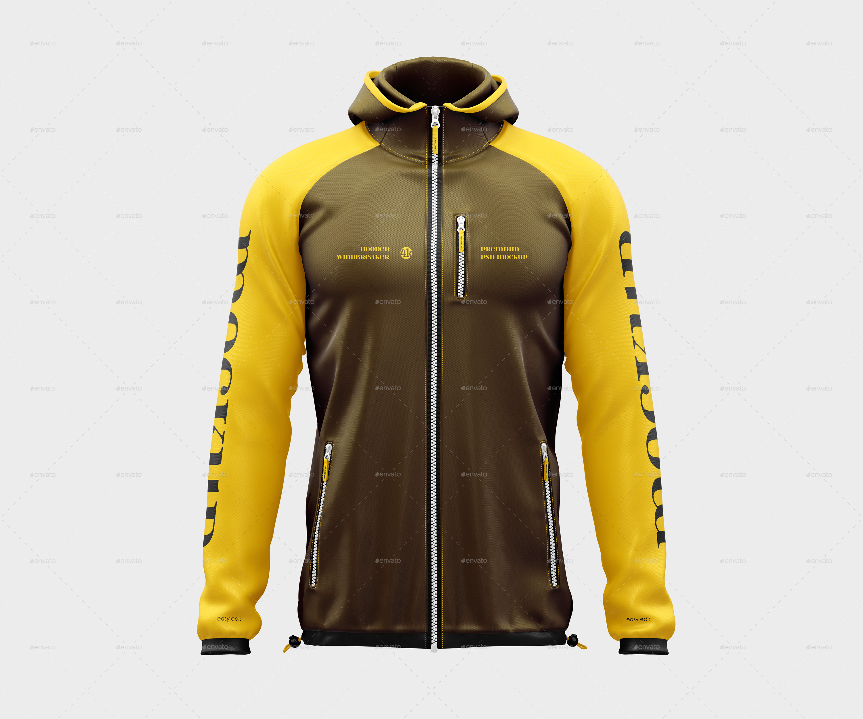 Hooded Windbreaker Mockup Set, Graphics | GraphicRiver