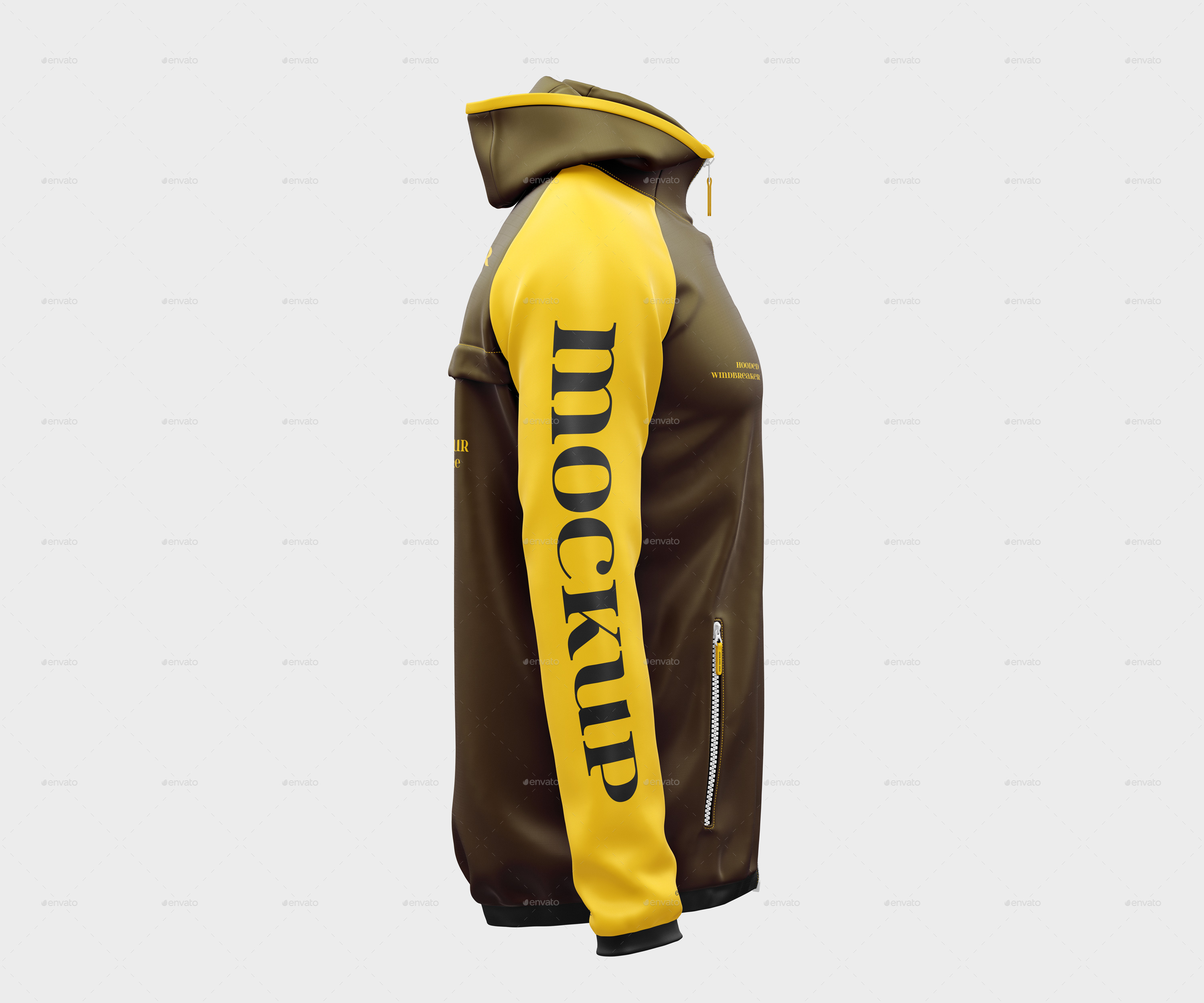 Hooded Windbreaker Mockup Set, Graphics | GraphicRiver