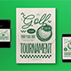 Green Vintage Golf Tournament Flyer Set, Print Templates | GraphicRiver