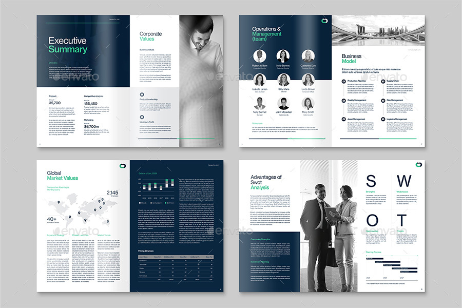 Business Plan Template, Print Templates | GraphicRiver