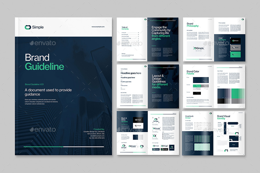 Brand Guideline Template, Print Templates | GraphicRiver