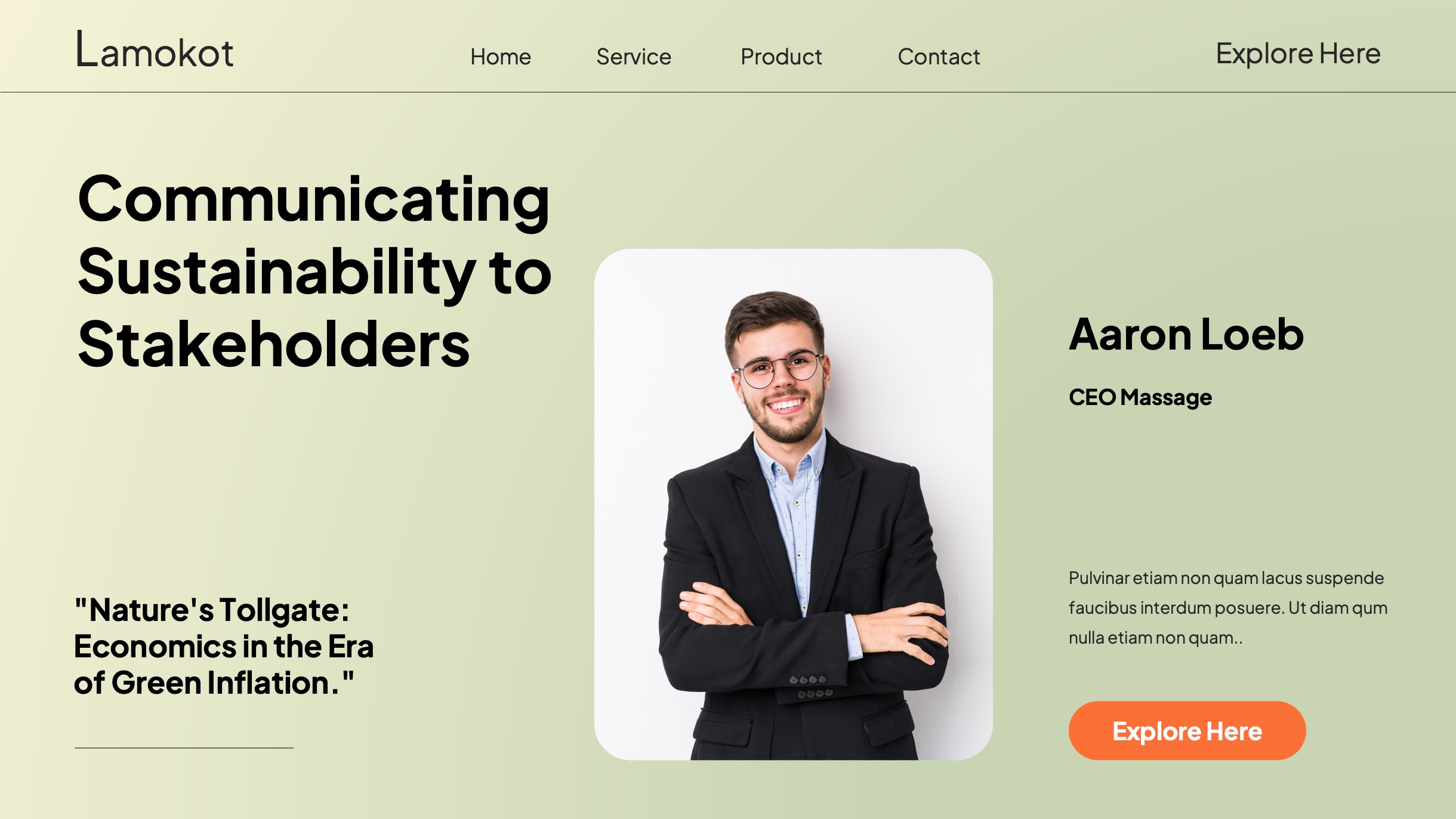 Navigating Business Green Inflation Template, Presentation Templates