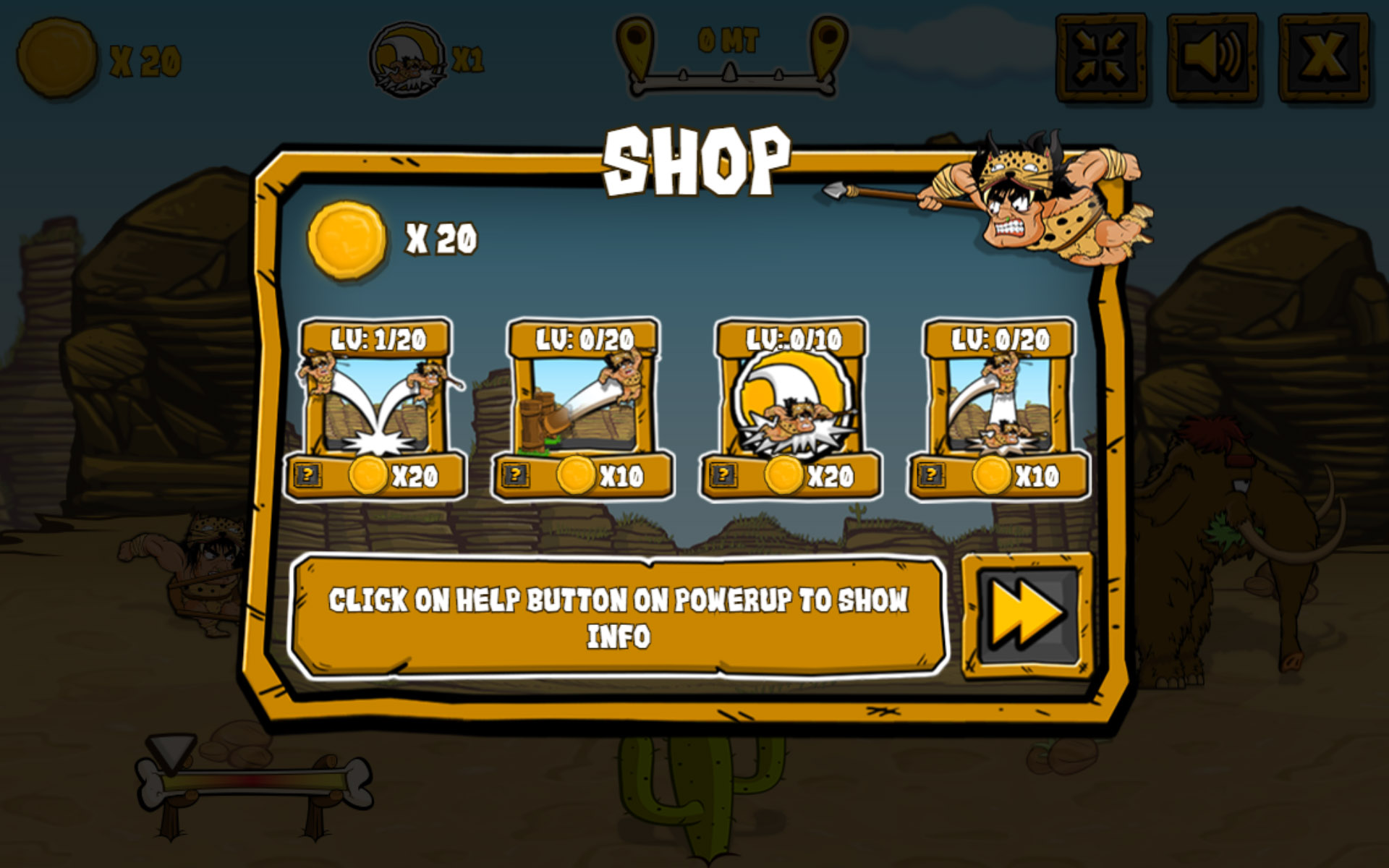 Caveman Hunt - HTML5 Launch Game by codethislab | CodeCanyon