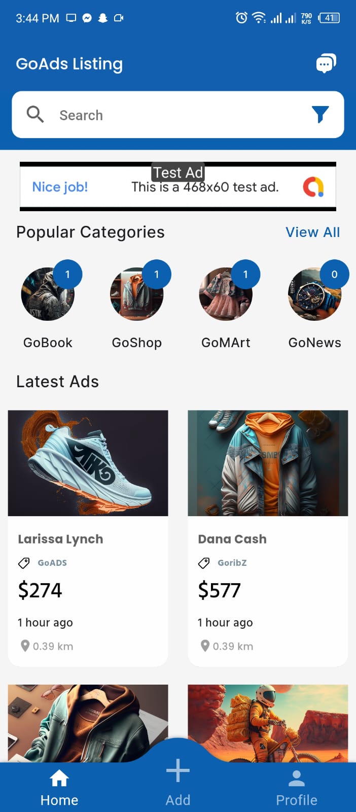 GoAds-Classified Listing Flutter App (for Android & IOS) with Laravel Dashboard by goribz