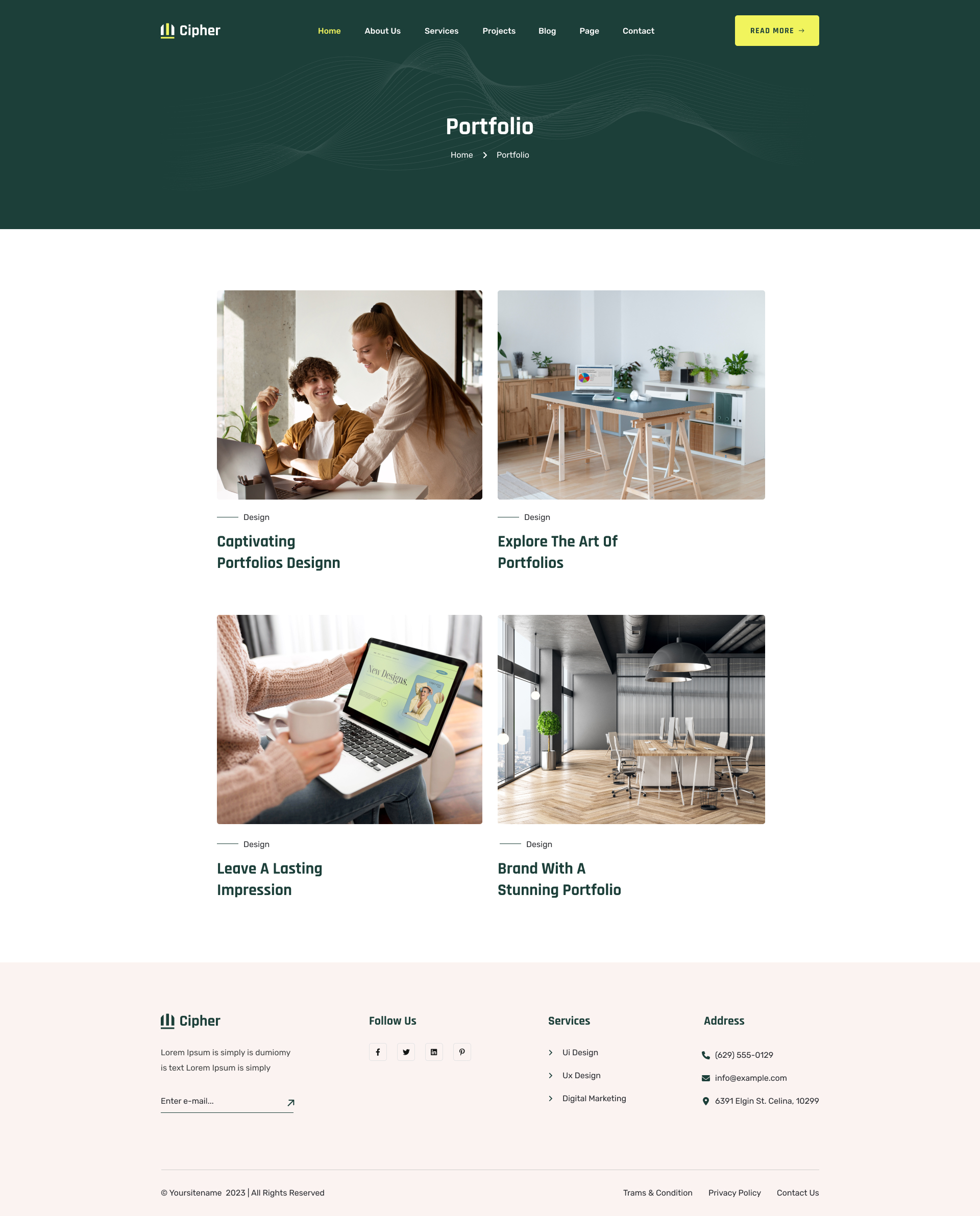 Cipher - Creative Agency Portfolio PSD Template by DesignCurved | ThemeForest