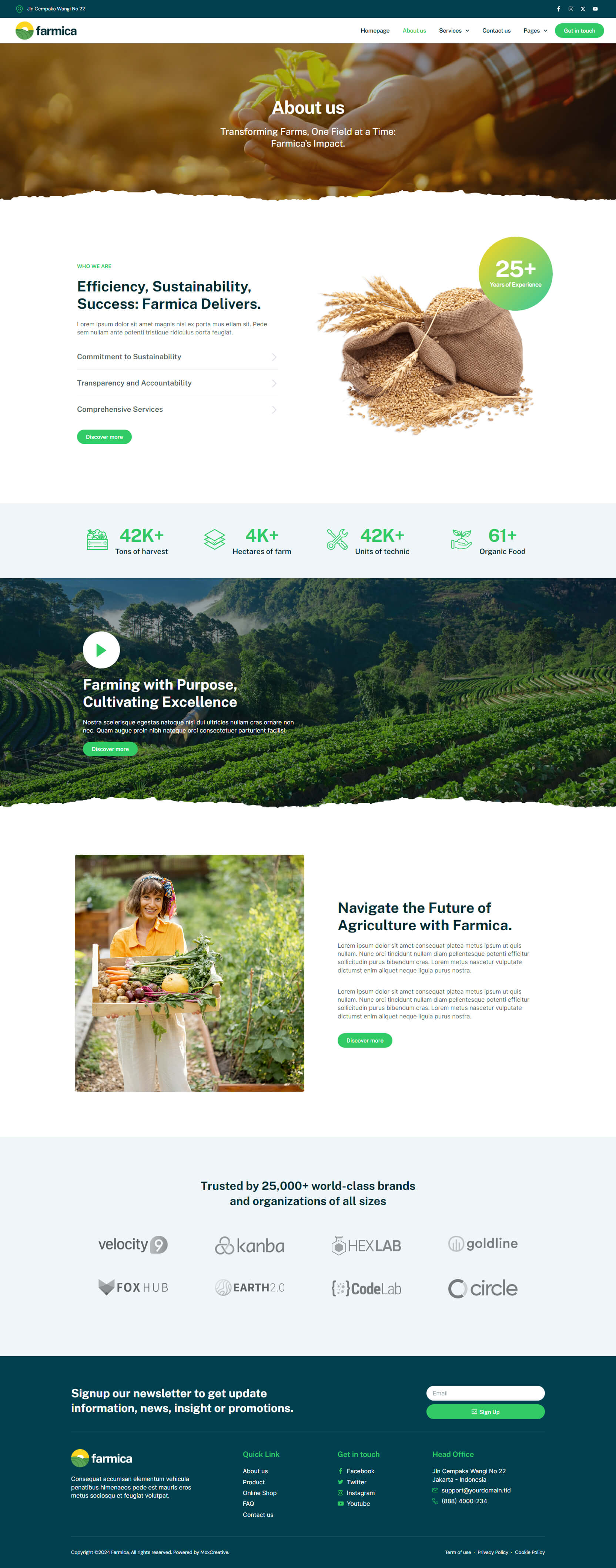 Farmica - Agriculture & Organic Farming Elementor Pro Template Kit by ...