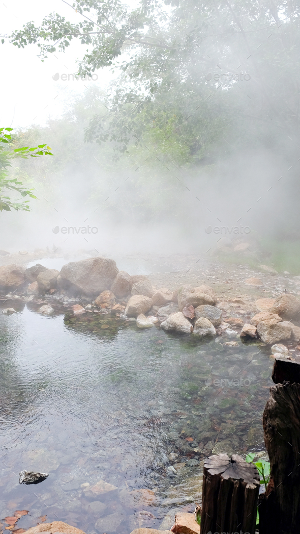 Tha Pai Natural Hot spring at mae hong son province, Thailand Stock ...