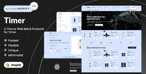 Timer - Luxury Watches Store Shopify 2.0 Theme by WorkDo | ThemeForest