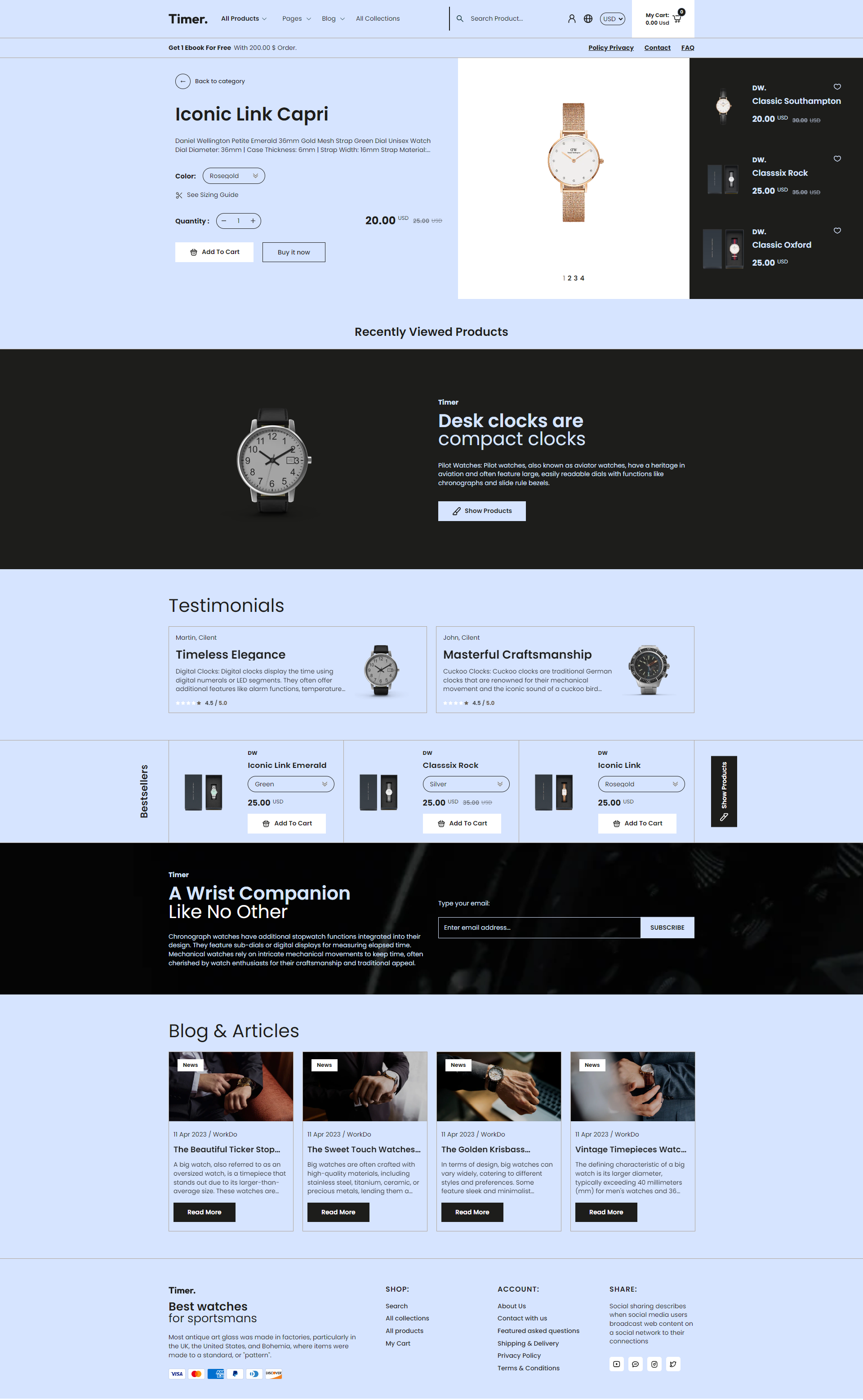 Timer - Luxury Watches Store Shopify 2.0 Theme by WorkDo | ThemeForest