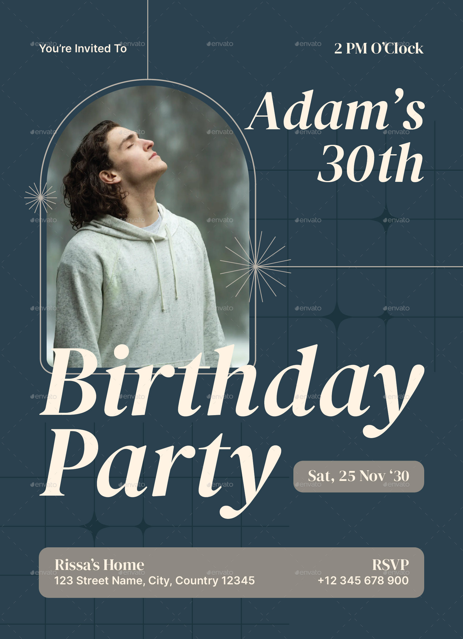 Elegant Birthday Party Invitation, Print Templates | GraphicRiver