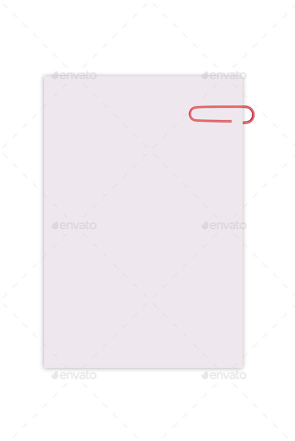 Empty sheet with paperclip Stock Photo by ozaiachin | PhotoDune