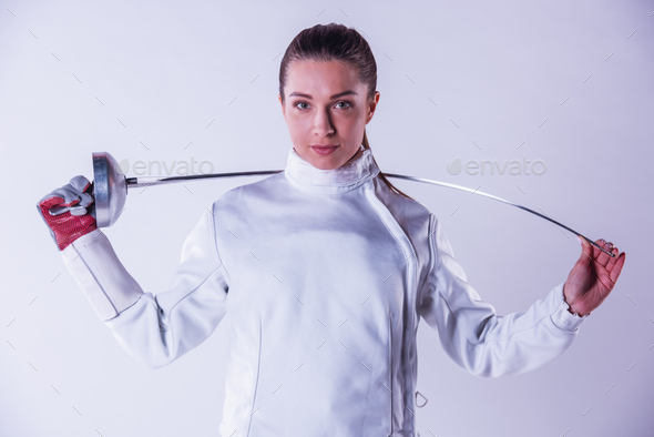 Beautiful female fencer Stock Photo by GeorgeRudy | PhotoDune