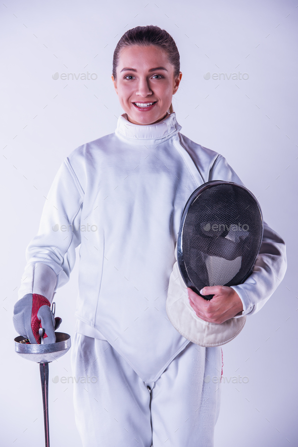 Beautiful female fencer Stock Photo by GeorgeRudy | PhotoDune