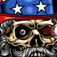 Uncle Sam Skull Wearing Hat And Smoking Cigar Vector Graphic, Vectors