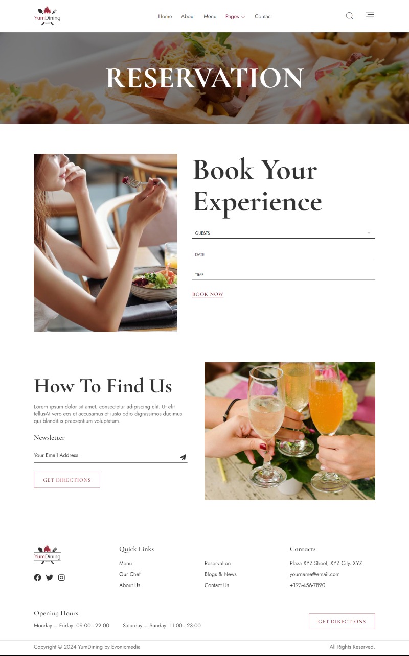 Yumdining - Restaurant & Café Elementor Template Kit by Evonicmedia