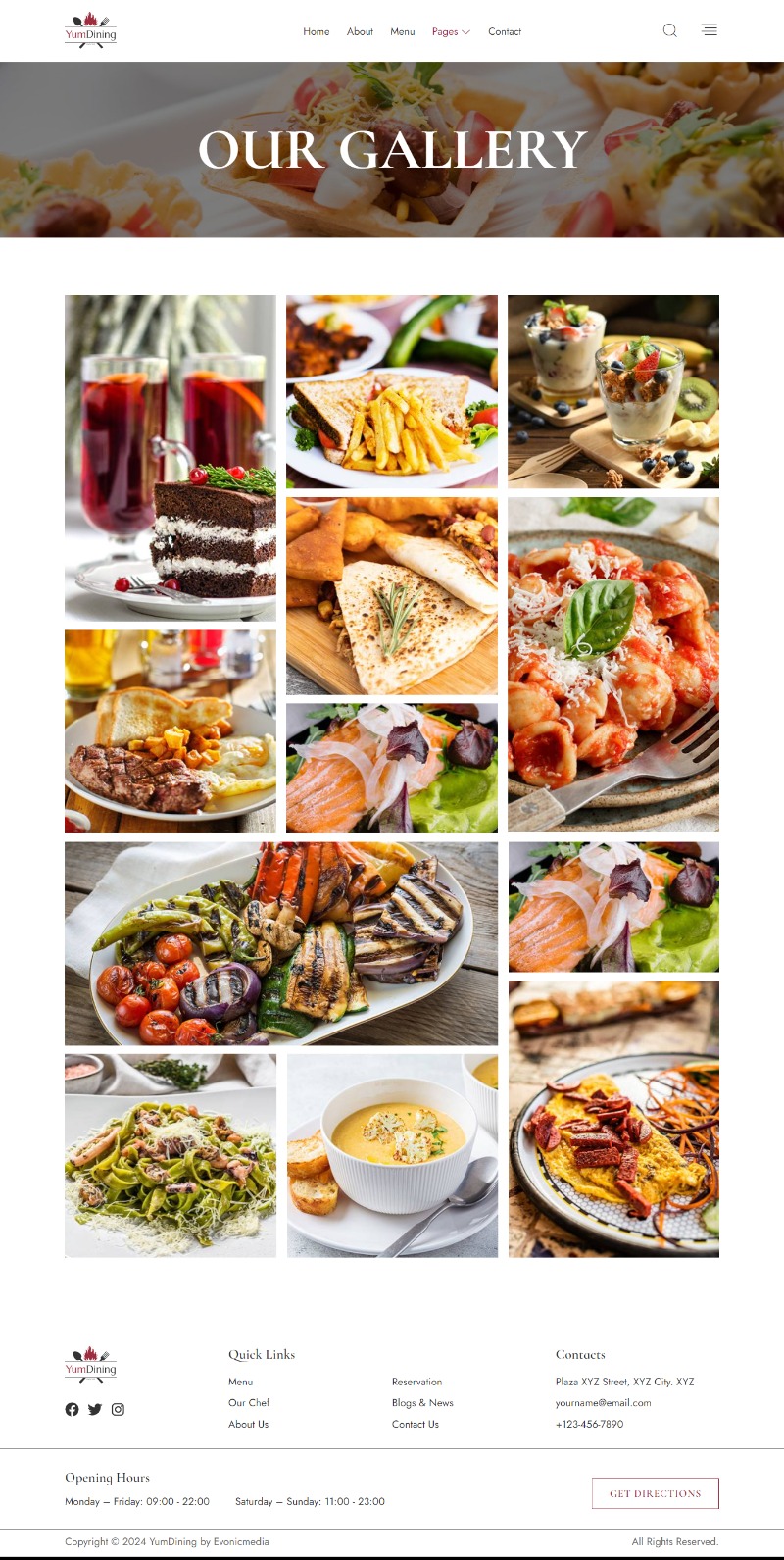 Yumdining - Restaurant & Café Elementor Template Kit by Evonicmedia