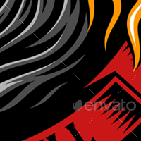 Burning Grim Reaper Head With Scythe Vector Graphic, Vectors | GraphicRiver