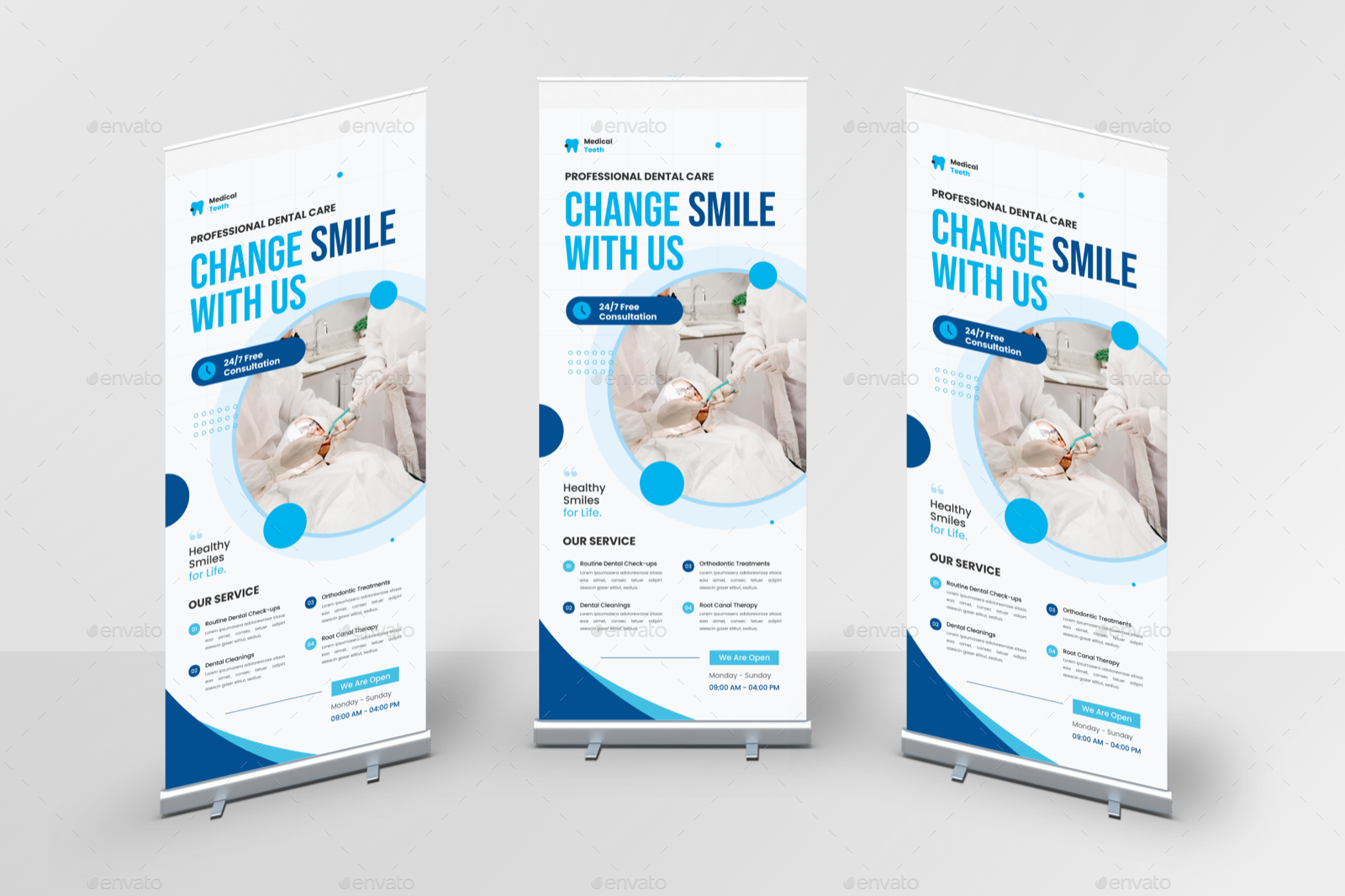 Dental Care Roll Up Banner, Print Templates | GraphicRiver