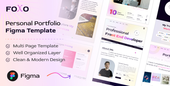 Foxo - Personal Portfolio Figma Template by softitheme | ThemeForest