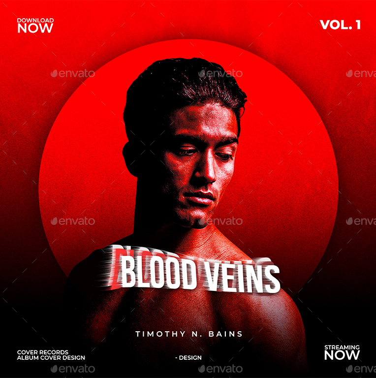 Blood Veins Album Cover Art Template, Web Elements | GraphicRiver