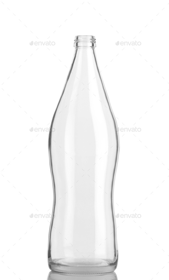 front view of transparent glass bottle Stock Photo by ozaiachin | PhotoDune