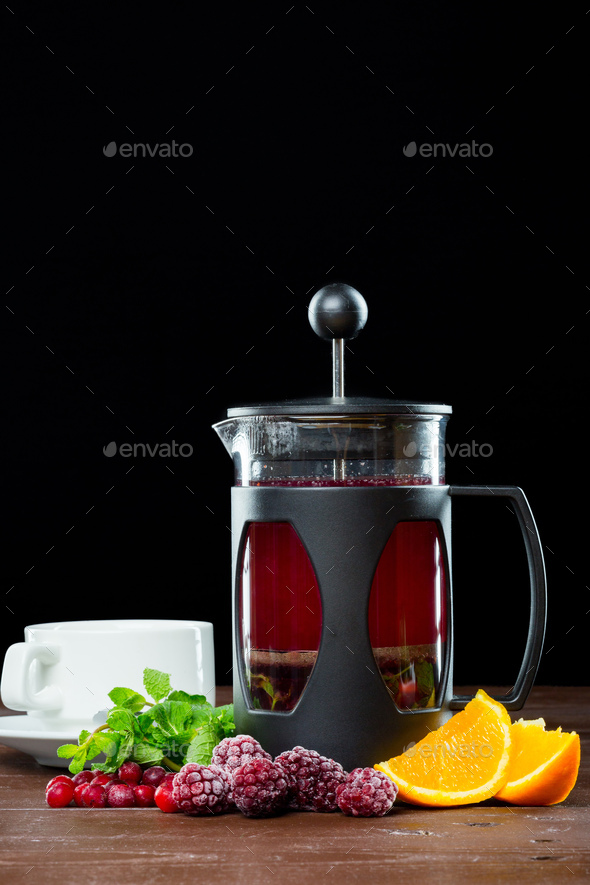 Summer Fruit tea with berries Stock Photo by FabrikaPhoto | PhotoDune