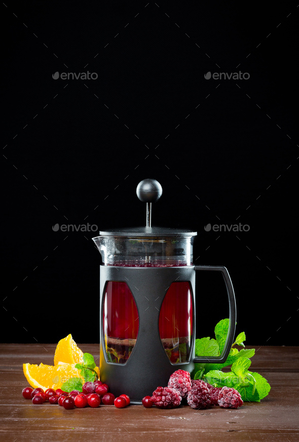 Summer Fruit tea with berries Stock Photo by FabrikaPhoto | PhotoDune