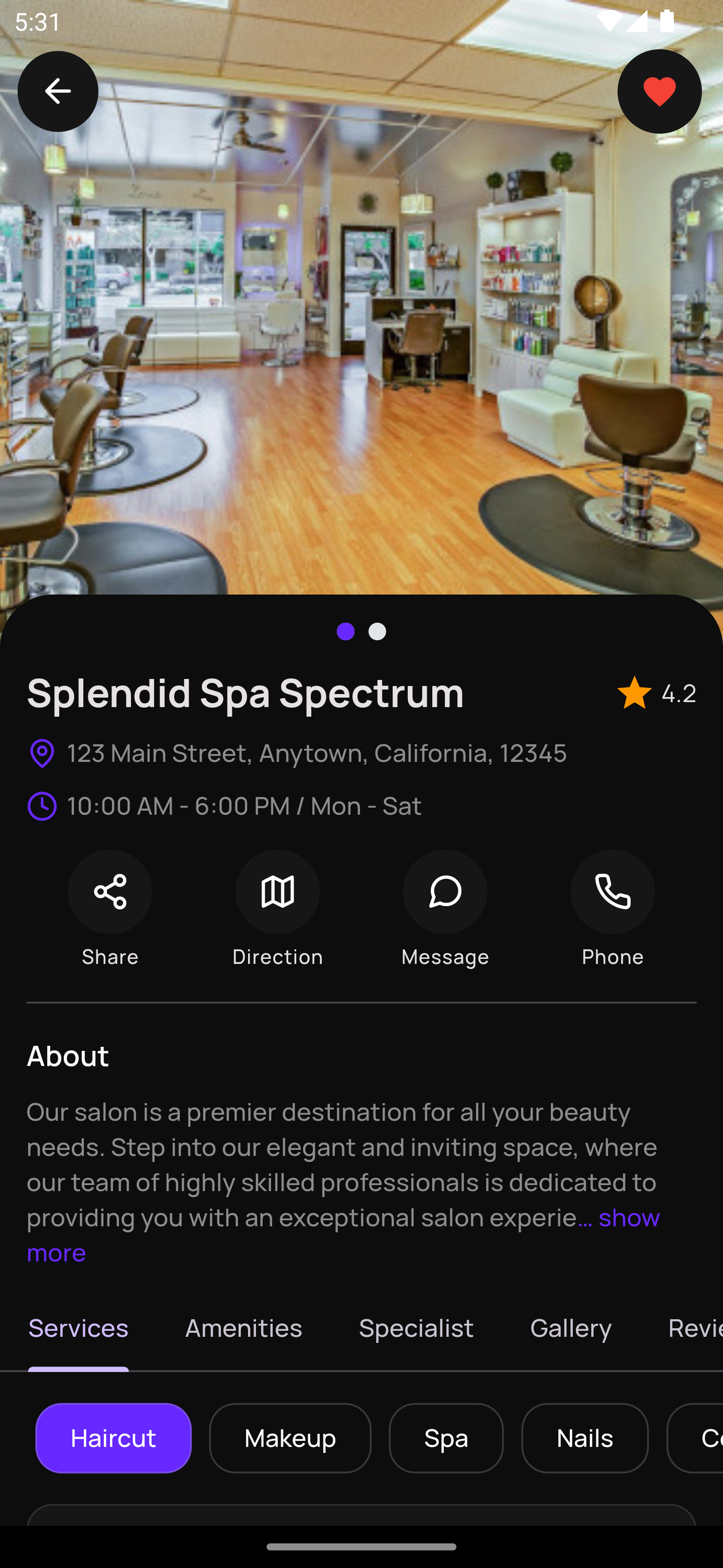 Beauty Book – Flutter Salon & Spa Booking App UI Template by devcraftify
