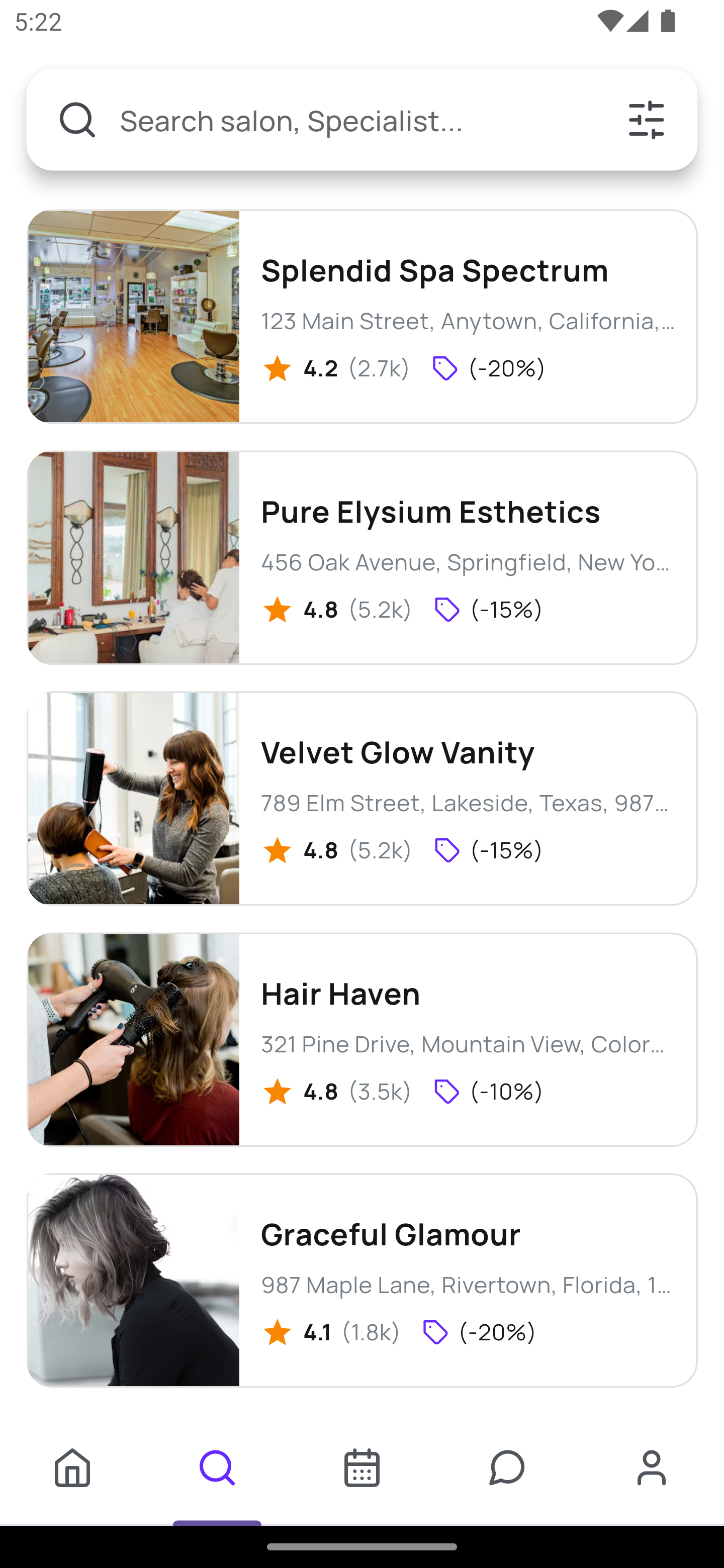 Beauty Book – Flutter Salon & Spa Booking App UI Template by devcraftify
