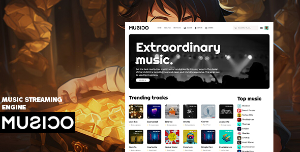 MUSICO – Music Streaming Engine by Meteros | CodeCanyon