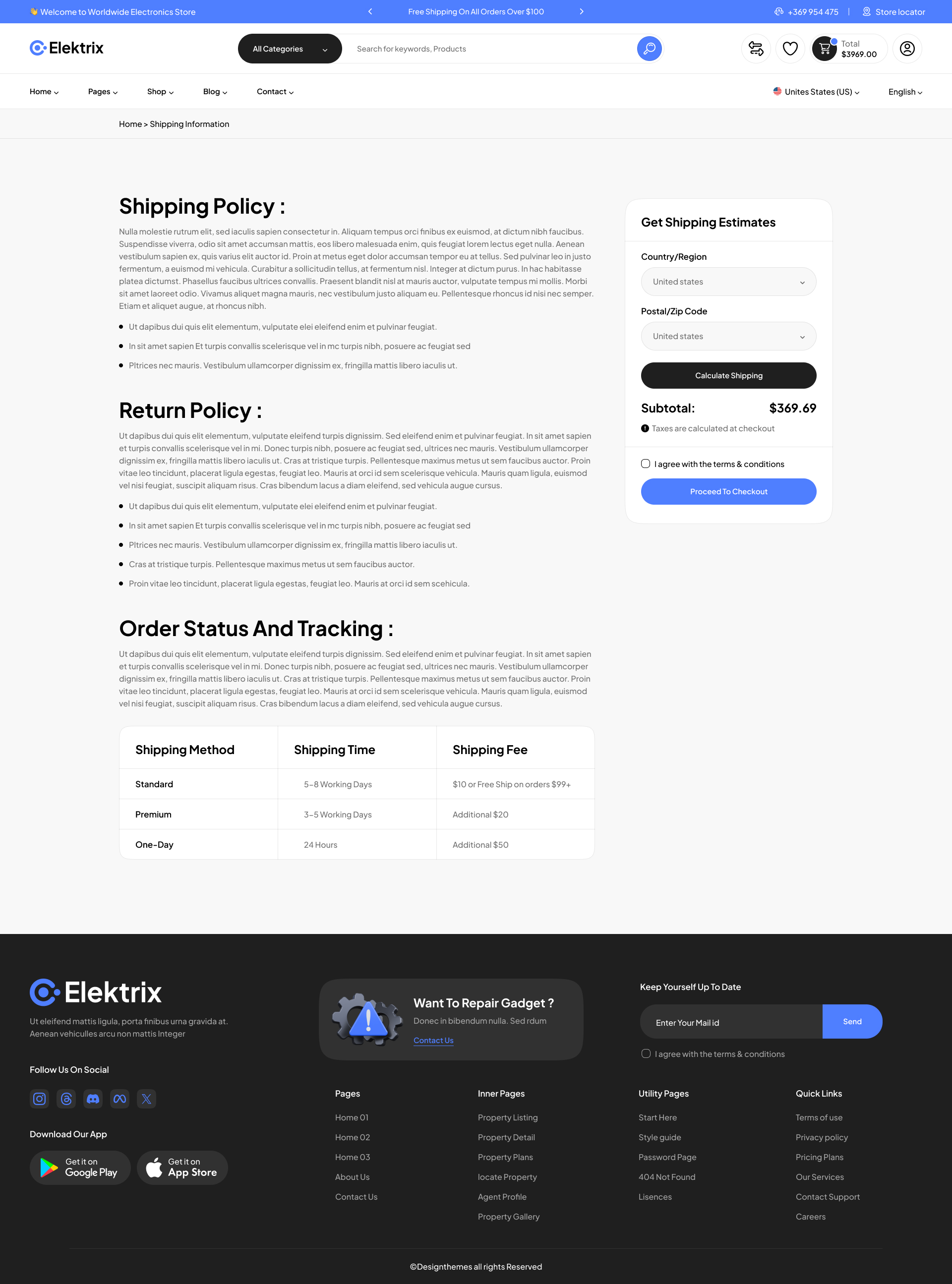 Elektrix - Multipurpose Electronics Store Figma Template by BuddhaThemes