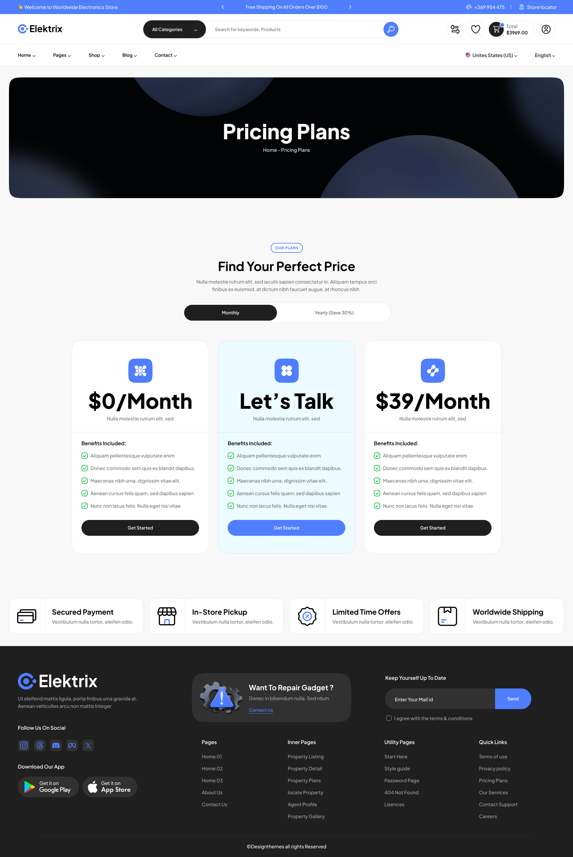 Elektrix - Multipurpose Electronics Store Figma Template by BuddhaThemes