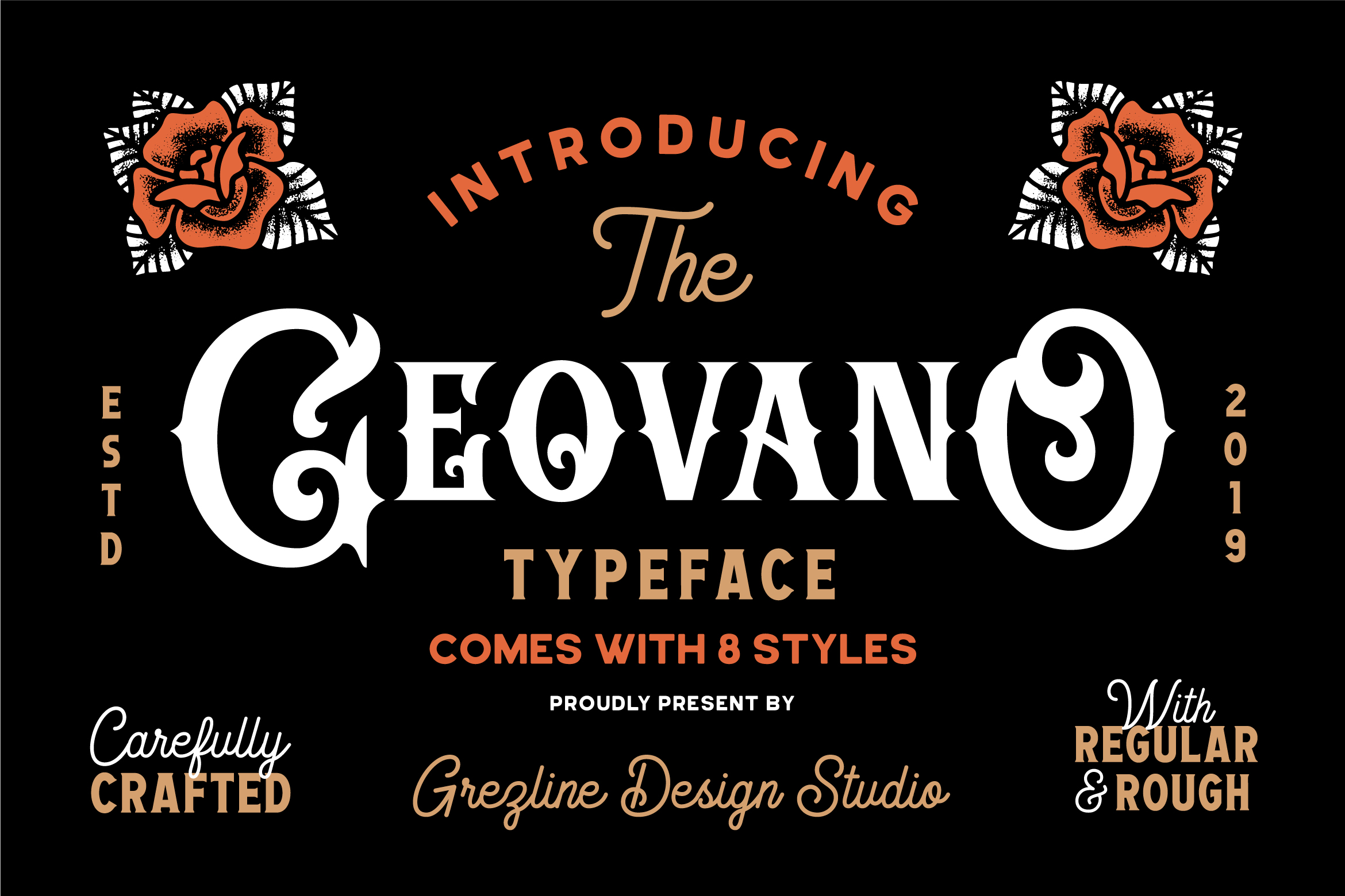 Geovano - Vintage Font Family, Fonts | GraphicRiver