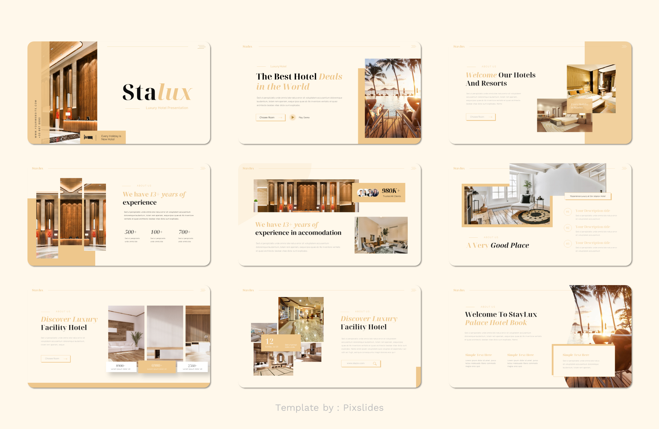 StayLux - Luxury Hotel Keynote Presentation Template, Presentation ...